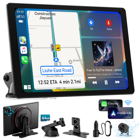 IIWEY iK11 11" Extra Large Wireless Apple CarPlay Screen for Car, Ando ...